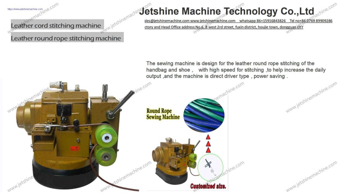 Leather cord sewing machine