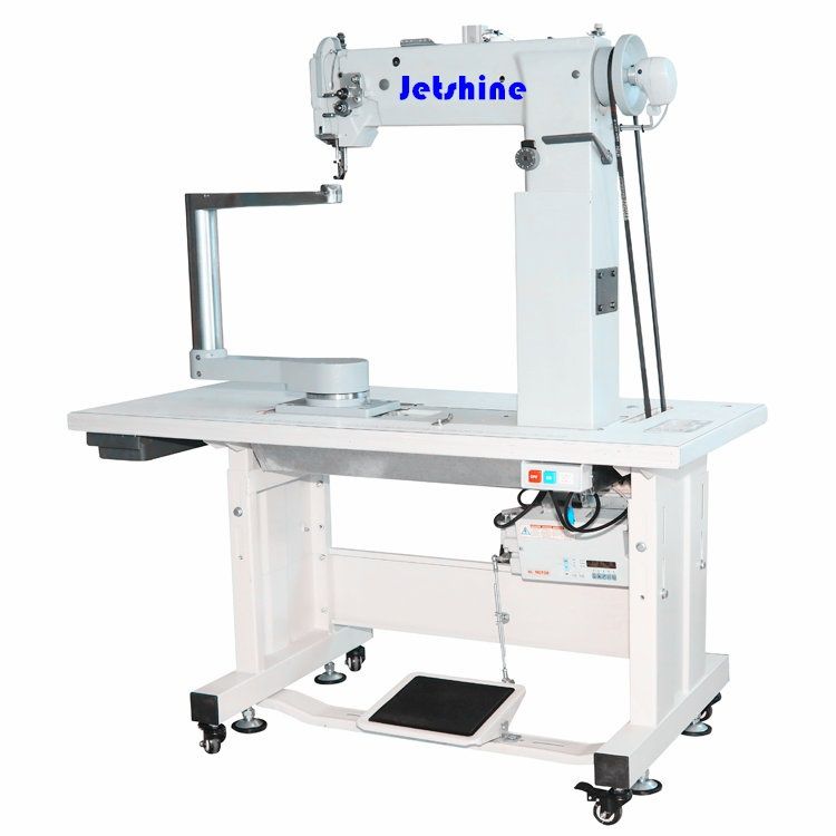360 degree rotary U arm post bed handbag sewing machine