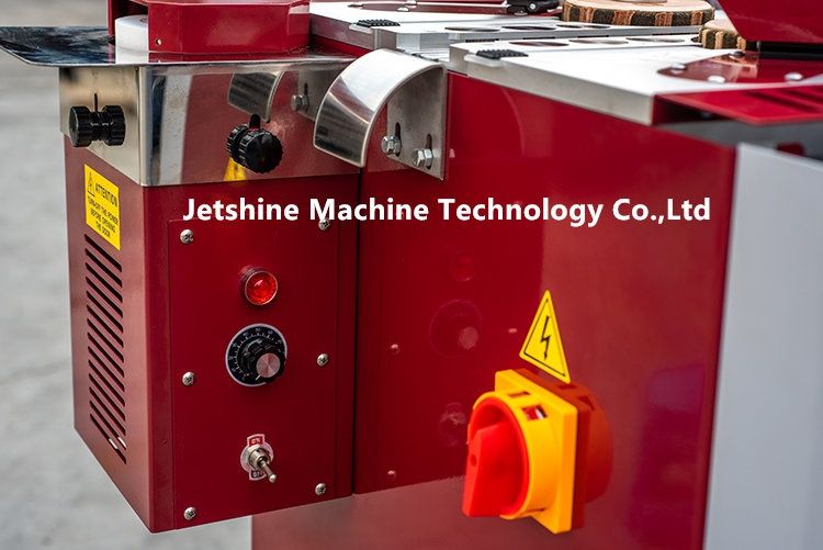 Four wheel leather belt edge buffing machine